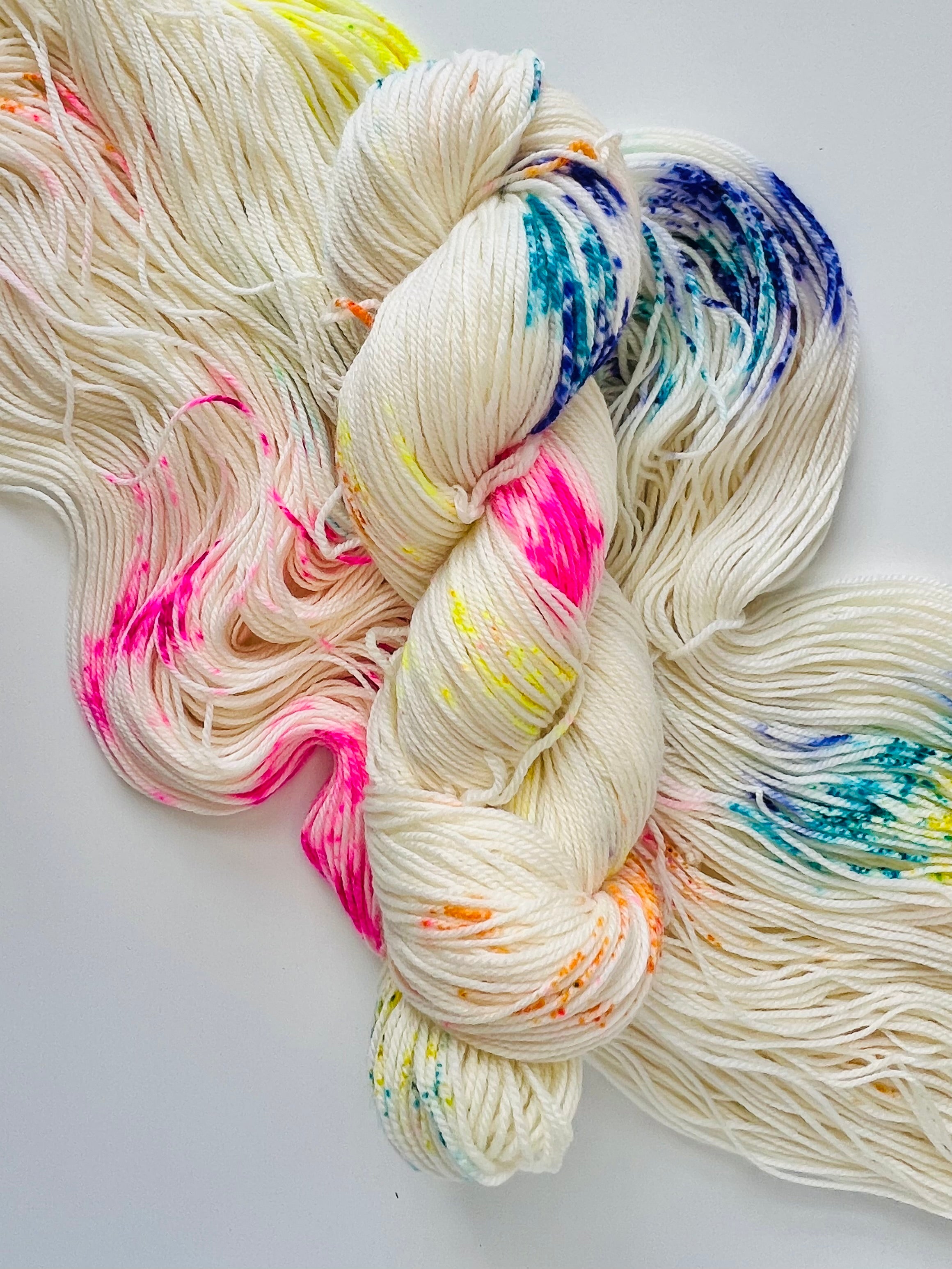 Summer Camp Fibers Hand Dyed Sport Yarn - Rainbow Sprinkles - Summer ...